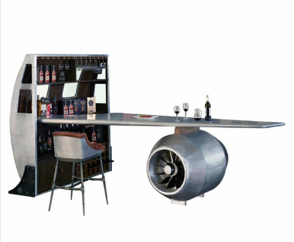 TNC Aviator Bar Table & Cabinet, Aluminum, AT061 – Town and Country ...
